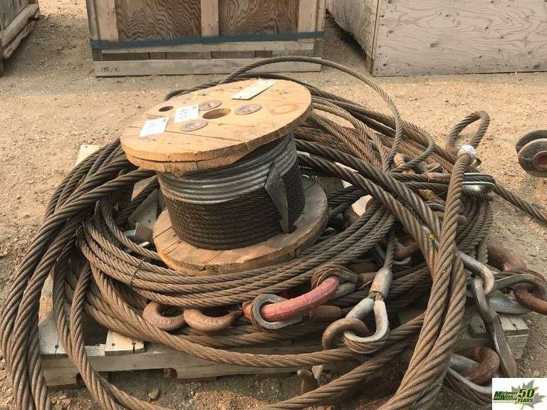 Wire Rope Slings, Spool of Wire Cable-1 Pallet - Michener Allen ...
