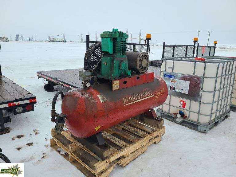 Powerforce Air Compressor-1 Pallet - Michener Allen Auctioneering Ltd