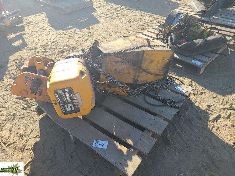 5 Ton Electric Chain Fall with Trolly-1 Pallet - Michener Allen ...