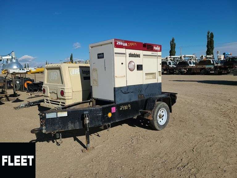 Trailer Mounted Shindaiwa 25 KVA Genset-Qty 1 - Michener Allen ...