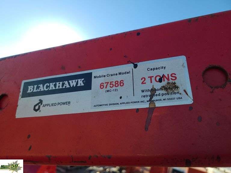 Blackhawk Engine Hoist-Qty 1 - Michener Allen Auctioneering Ltd