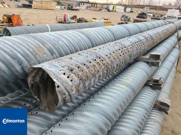 Approx. 43 Lengths of Metal Culverts Approx. 8 inch Diameter 20 Ft ...