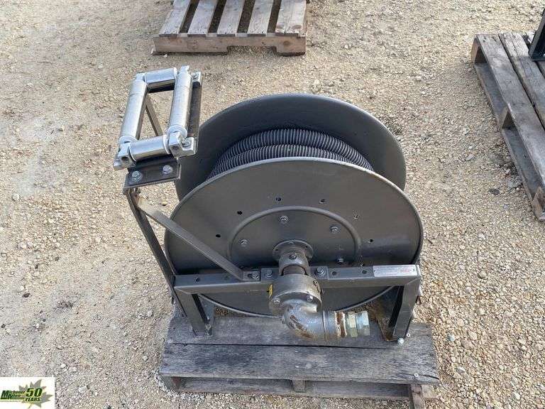 Hannay Spring Rewind Reel And Hose - Michener Allen Auctioneering Ltd Hannay Spring Rewind Reel And Hose - Michener Allen Auctioneering Ltd
