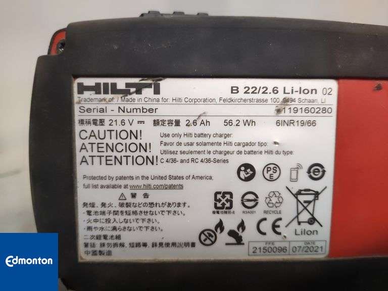 Hilti SB4-A22 Power Saw - Michener Allen Auctioneering Ltd