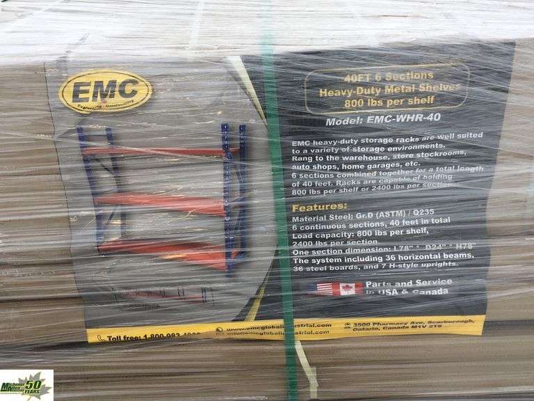 Unused EMC Heavy Duty Metal Storage Racks - Michener Allen ...