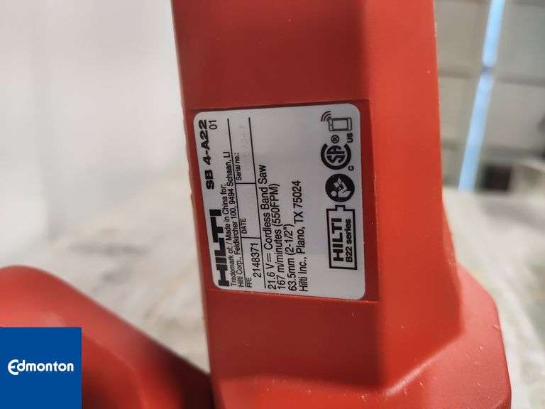 Hilti SB4-A22 Power Saw - Michener Allen Auctioneering Ltd