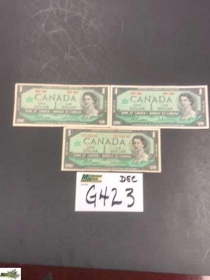 3-1967 CAD $1.00 Centennial Notes - Michener Allen Auctioneering Ltd