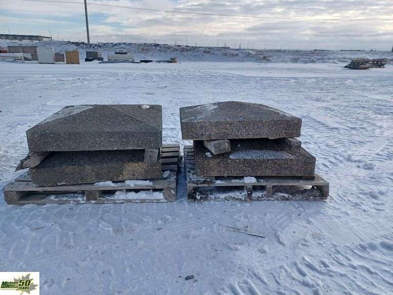 Exposed Aggregate Concrete Caps - Michener Allen Auctioneering Ltd