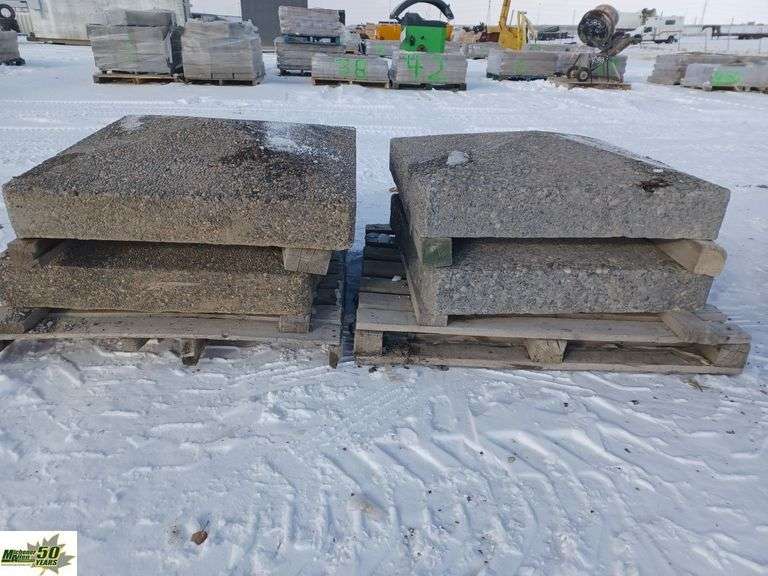 Exposed Aggregate Concrete Caps - Michener Allen Auctioneering Ltd