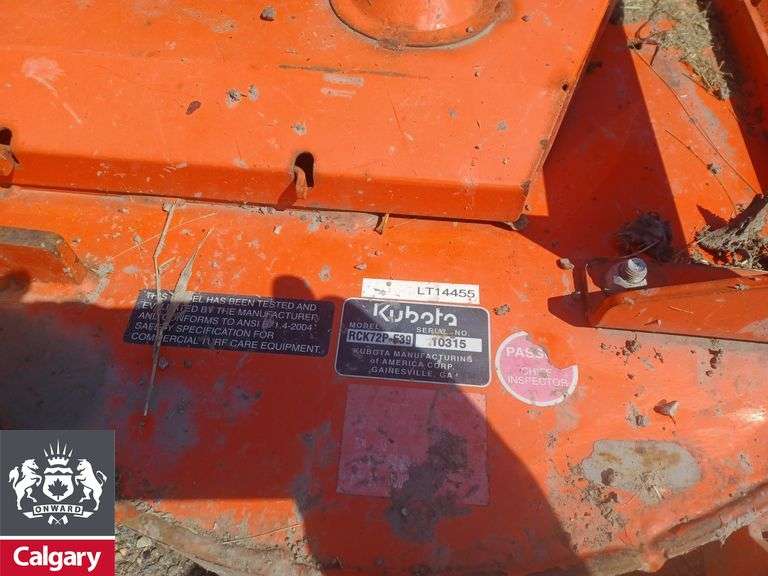 Mower Deck Kubota RCK72P-F39 - Michener Allen Auctioneering Ltd