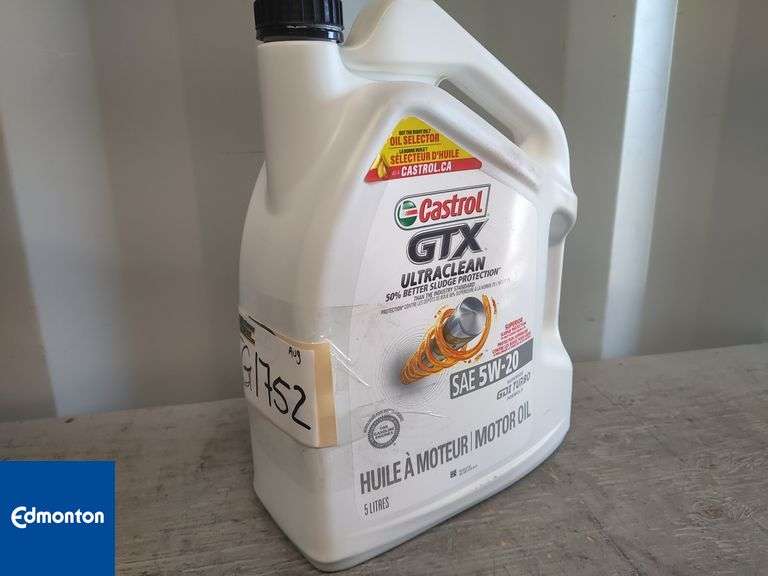Brand New 5 Liters Castrol GTX 5W- 20 Motor Oil - Qty 1 - Michener ...