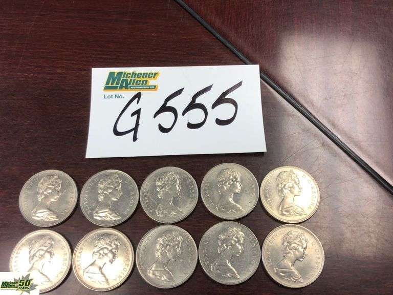 10 CAD 1968 Dollar Coins Michener Allen Auctioneering Ltd 10-cad-1968-dollar-coins-michener-allen-auctioneering-ltd