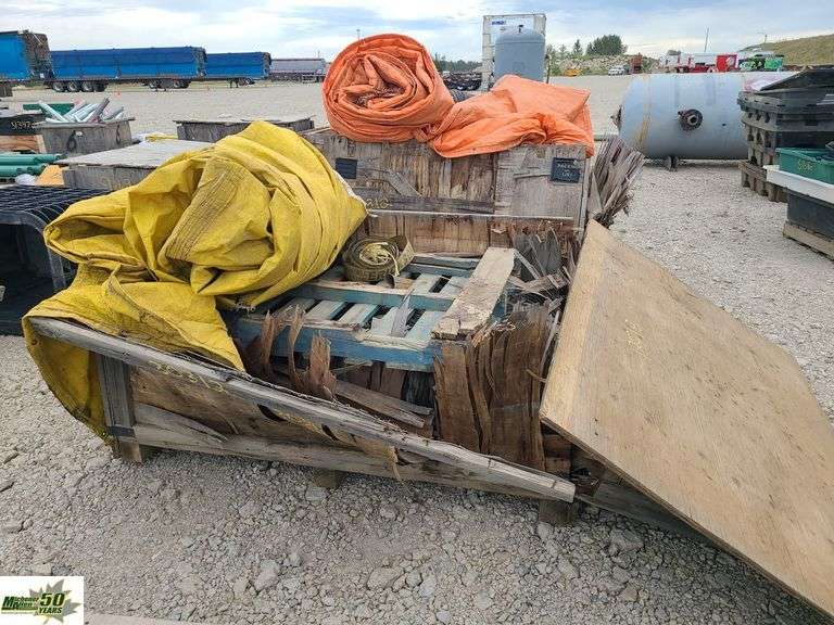 Tarps and Heating Ducts-1 Crate - Michener Allen Auctioneering Ltd