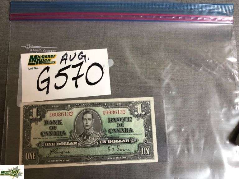 1937 CAD One Dollar Bill - Michener Allen Auctioneering Ltd