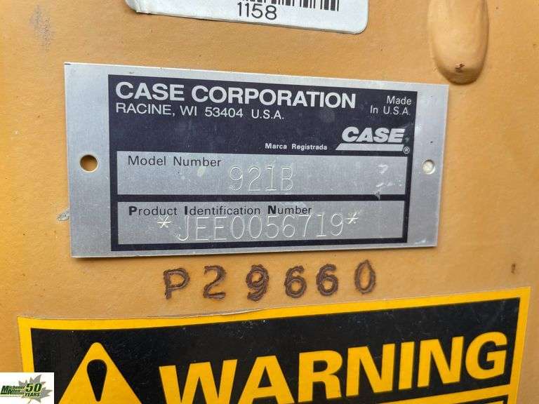 1998 CASE 921B Wheel Loader - Michener Allen Auctioneering Ltd