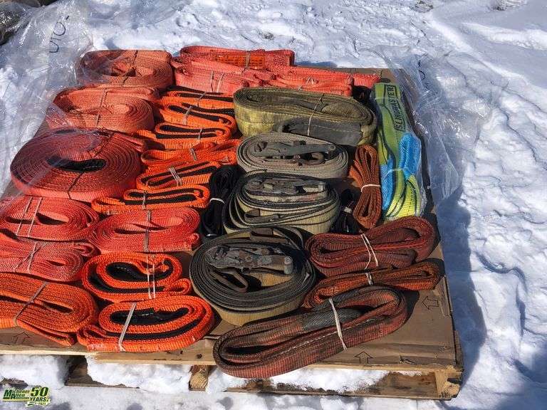 Pallet of Slings and Straps - Michener Allen Auctioneering Ltd