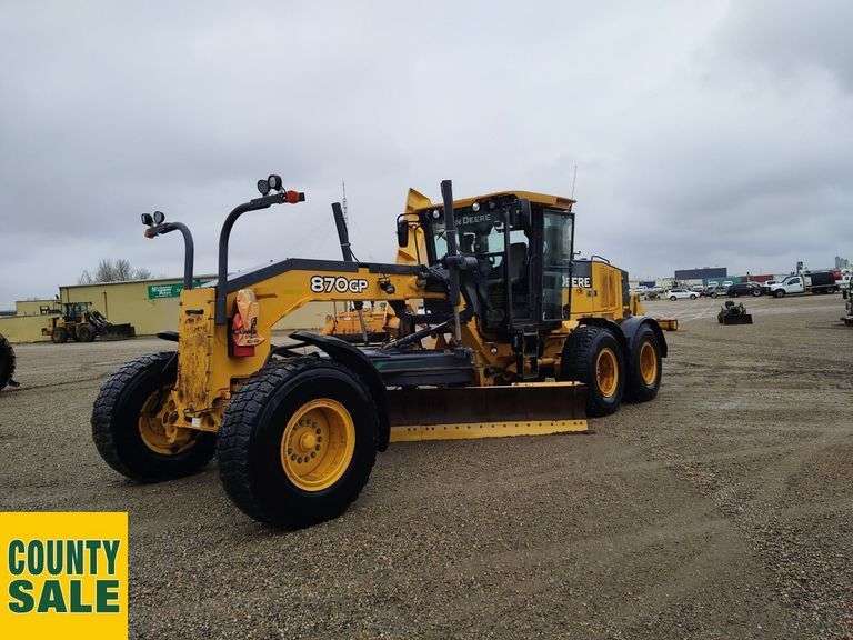 2013 John Deere 870GP Grader Ripper/Scarifier, Snow Wing - Michener ...
