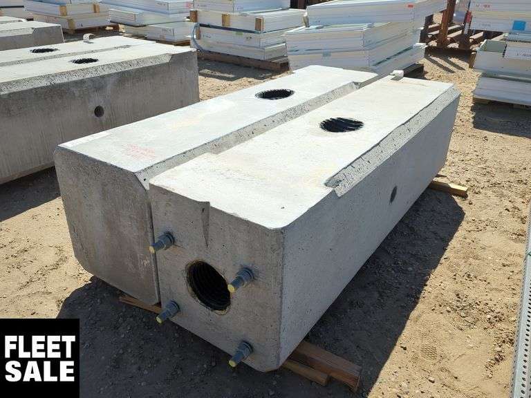 Precast Concrete Light Post Base - Qty 2 - Michener Allen Auctioneering Ltd
