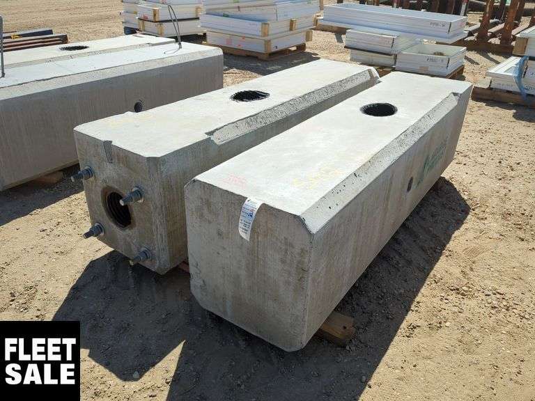 Precast Concrete Light Post Base - Qty 2 - Michener Allen Auctioneering Ltd
