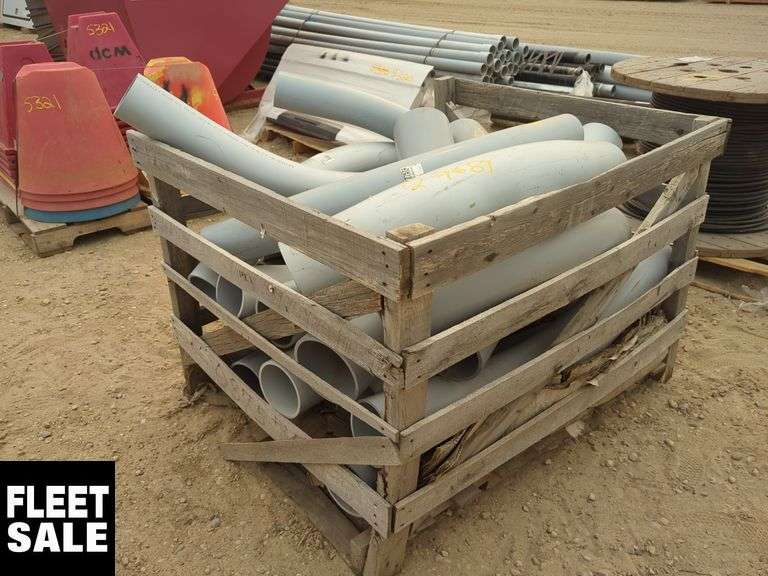Assorted PVC Pipe - 1 Crate - Michener Allen Auctioneering Ltd