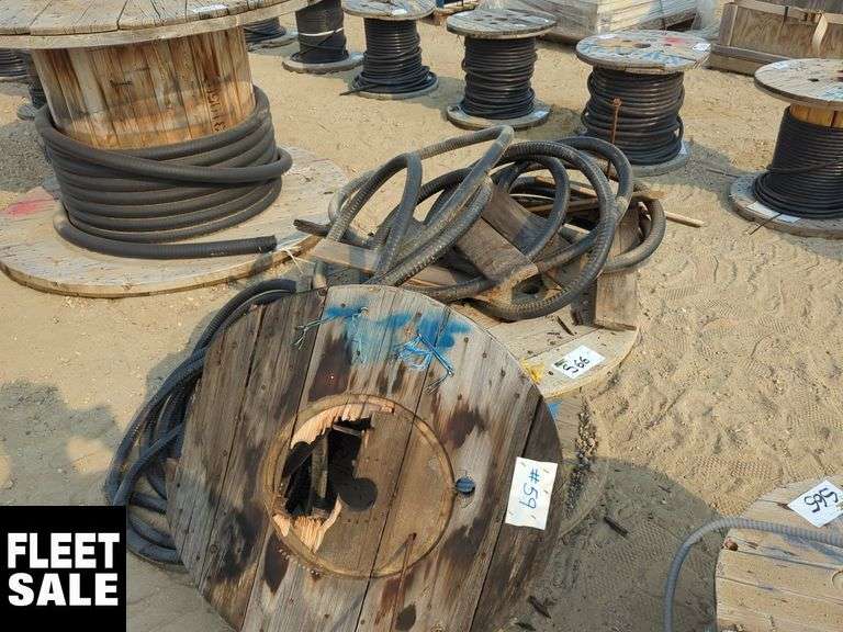 Broken Spool Of 600V Armoured Teck Cable, Spool of Blue Armoured Teck ...