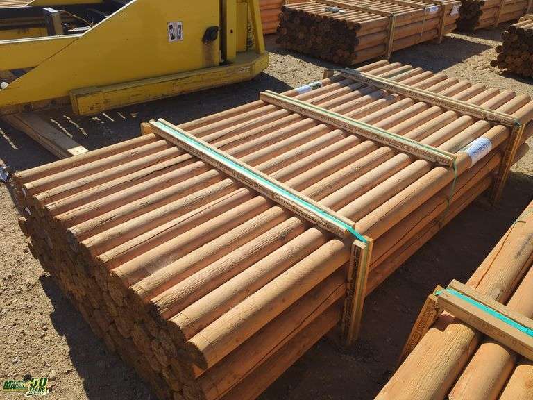 8' 6" Long x 3 1/2" Diameter Douglas Fir Fencing Rails - 1 Lift ...