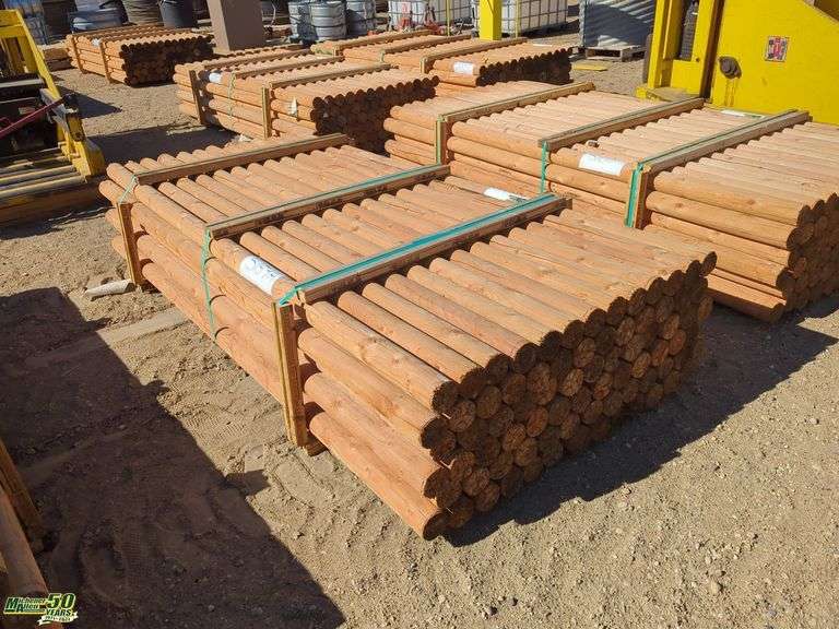 8' 6" Long x 3 1/2" Diameter Douglas Fir Fencing Rails - 1 Lift ...