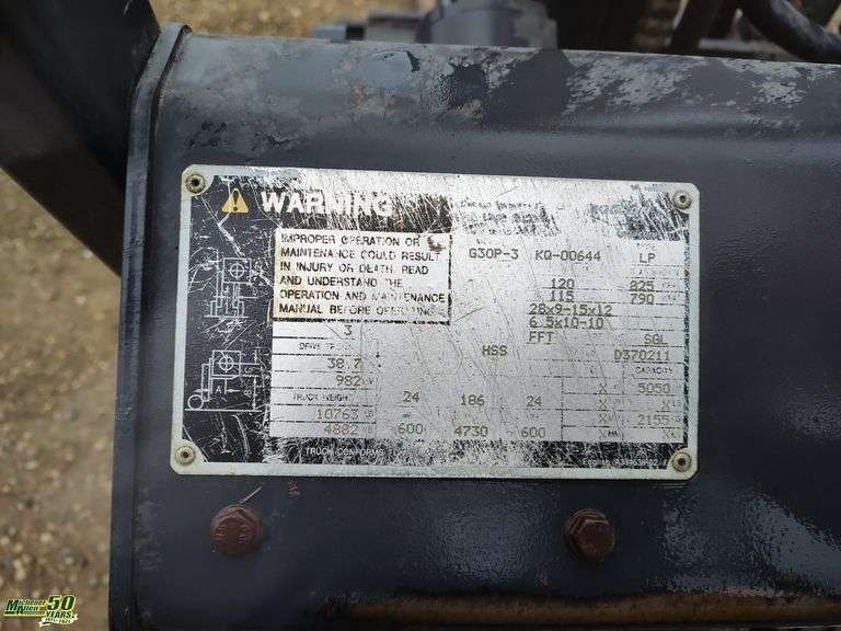 Daewoo G30P 5050 Forklift - Michener Allen Auctioneering Ltd