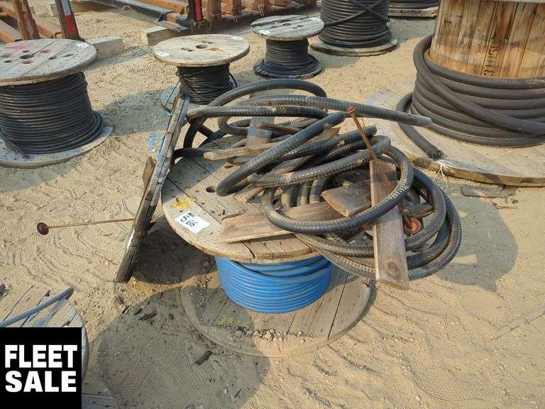 Broken Spool Of 600V Armoured Teck Cable, Spool of Blue Armoured Teck ...