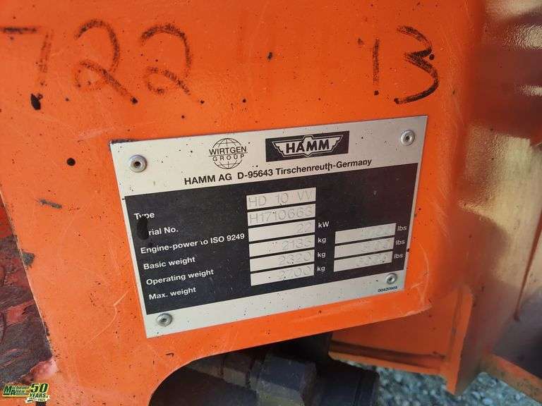 2009 Hamm HD10 Vibratory Smooth Drum Compactor - Michener Allen ...