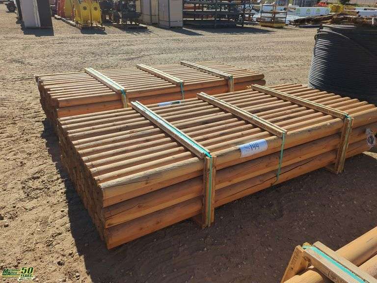 8' 6" Long x 3 1/2" Diameter Douglas Fir Fencing Rails - 1 Lift ...