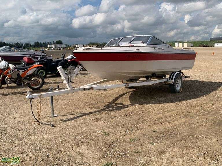 1989 Falcon Boat with 1995 Escort Boat Trailer Vin: 2ATP07316LM100055 ...