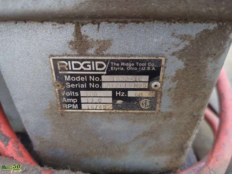 Ridgid 1822 Pipe Threader - Michener Allen Auctioneering Ltd