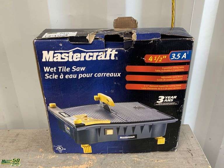 Mastercraft Wet Tile Saw - Qty 1 - Michener Allen Auctioneering Ltd
