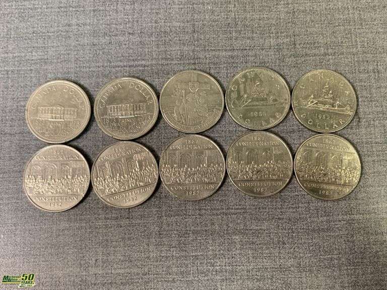 Assorted Year Canada Dollar Coins - Qty 10 - Michener Allen ...
