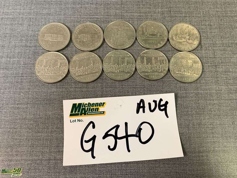 Assorted Year Canada Dollar Coins - Qty 10 - Michener Allen ...