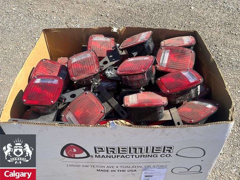Box of Truck Tail Lights - Michener Allen Auctioneering Ltd