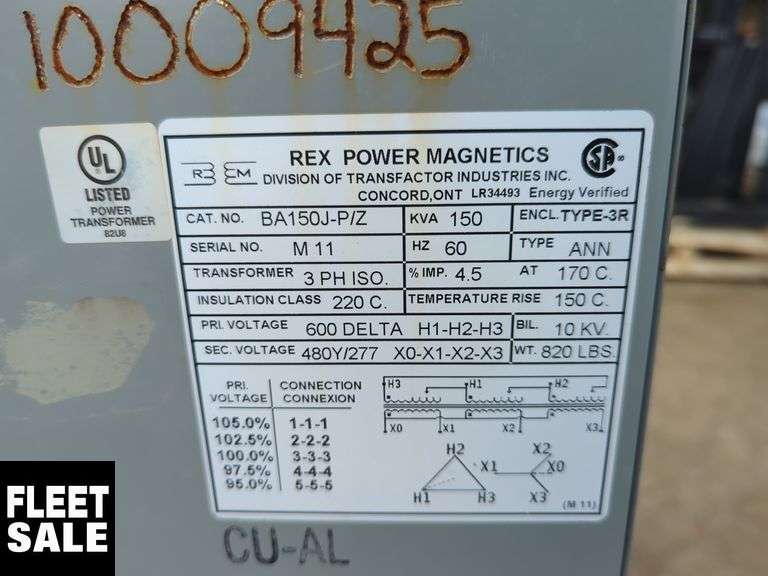 Rex Power Magnetics Green Star BA150J-P/Z 3 Phase High Efficiency ...
