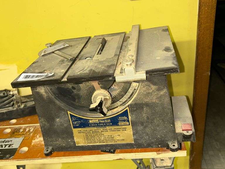 POWR KRAFT 4" TABLE SAW - McLaughlin Auctioneers, LLC- mc-bid.com