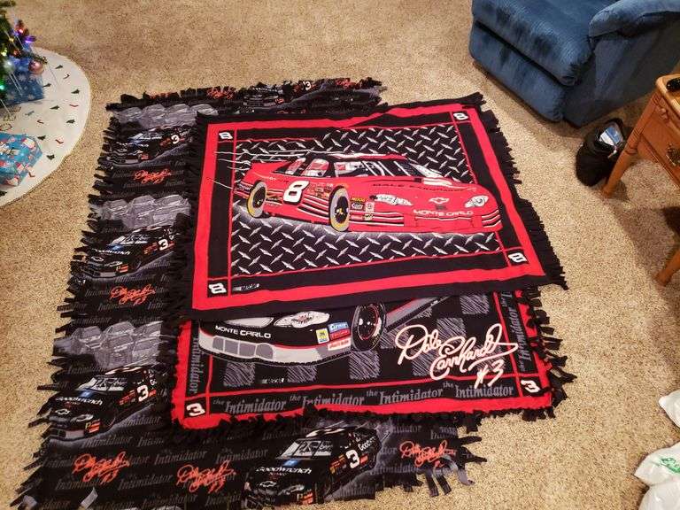 (2) #3 Dale Earnhardt Fleece Blankets & (1) Dale Earnhardt Jr. Fleece ...