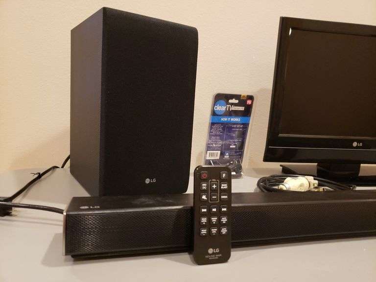 LG TV, Sound Bar and Speaker - McLaughlin Auctioneers, LLC- mc-bid.com