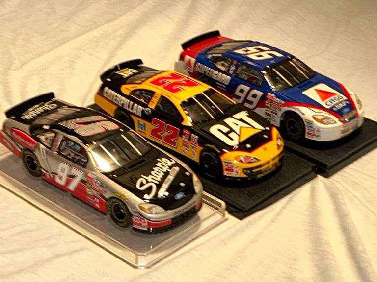 (3) 1:24 Scale Stock Cars: #97 OWNERS SERIES Kurt Busch Rubbermaid 2002 ...
