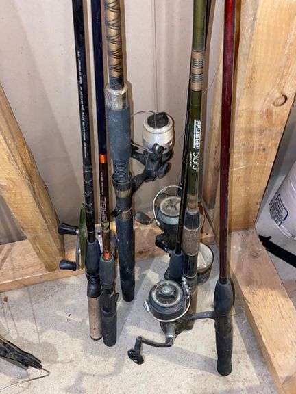 Assorted fishing rods and some reels - McLaughlin Auctioneers, LLC- mc ...