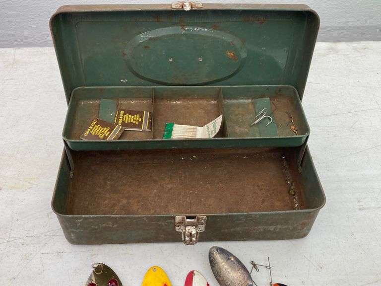 Metal Tackle Boxes with Assorted Spoons - McLaughlin Auctioneers, LLC ...