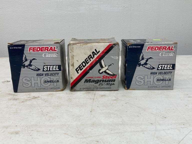 10 Guage Federal Steel Shot Shells - McLaughlin Auctioneers, LLC- mc ...