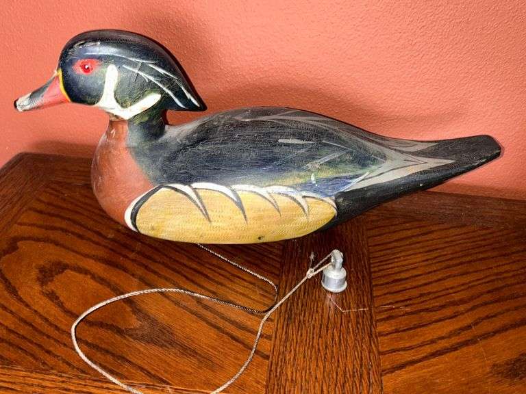 KINGSBURY DECOYS WOOD DUCK DRAKE - McLaughlin Auctioneers, LLC- mc-bid.com