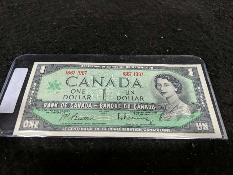 1867 1967 Canadian One Dollar Bill Mariner Auctions Liquidations Ltd 1867 1967 Canadian One Dollar Bill Mariner Auctions Liquidations Ltd
