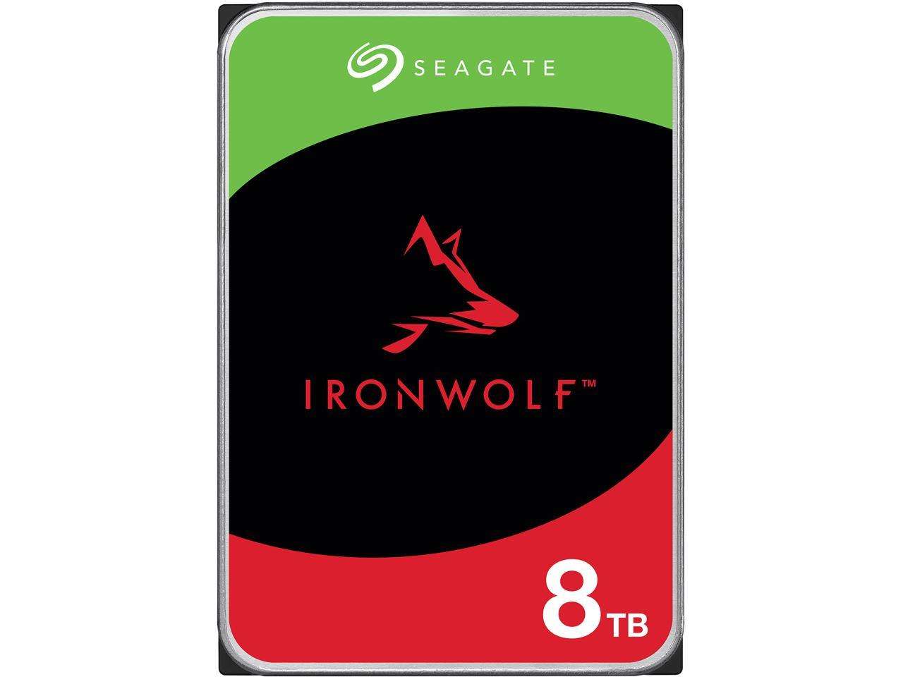 Seagate IronWolf 8TB NAS Hard Drive 7200 RPM 256MB Cache SATA 6.0Gb/s CMR 3.5" Internal HDD for ...