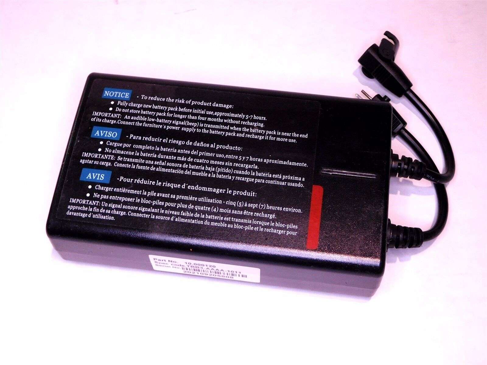 TiMotion Rechargeable Lithium-Ion La-Z-Boy Battery Pack TBB3, 24V ...