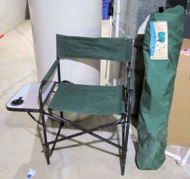 Rocking bag chair, folding camp chair w/ built in side table - Mark Van ...